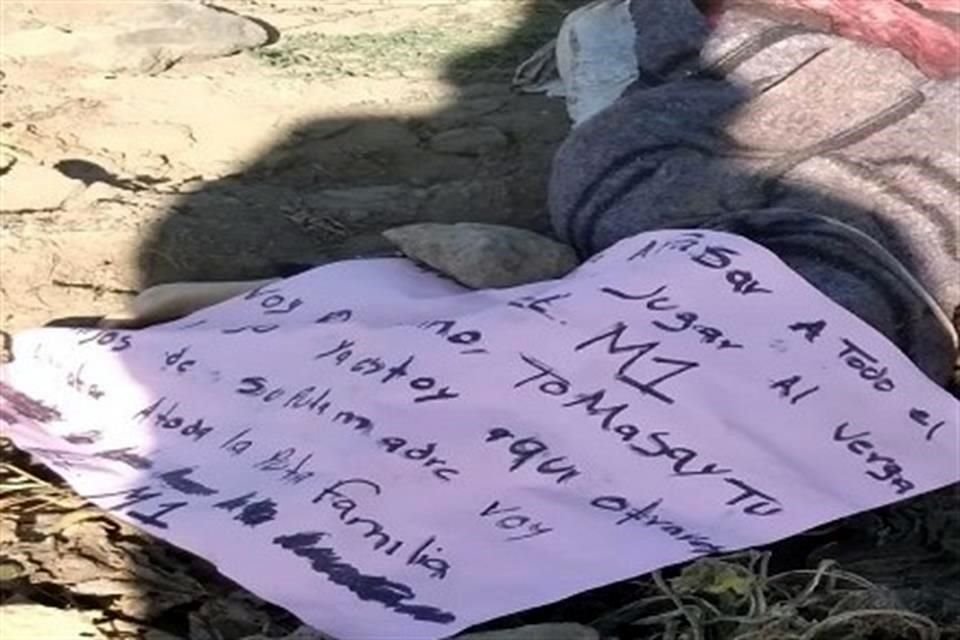 Hallan cuerpo en Ozumba con mensaje intimidatorio